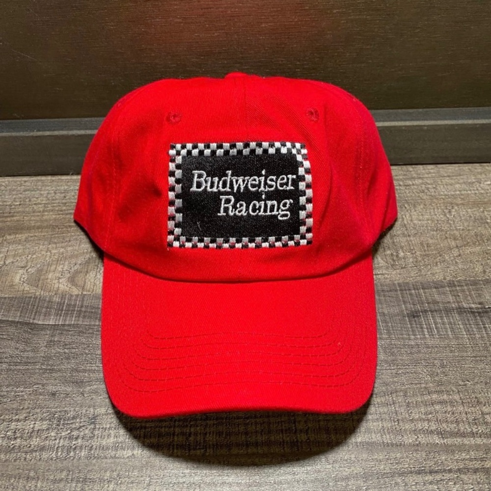 Budweiser Red Racing Vintage Hat W/ Adjustable Strap - Gem